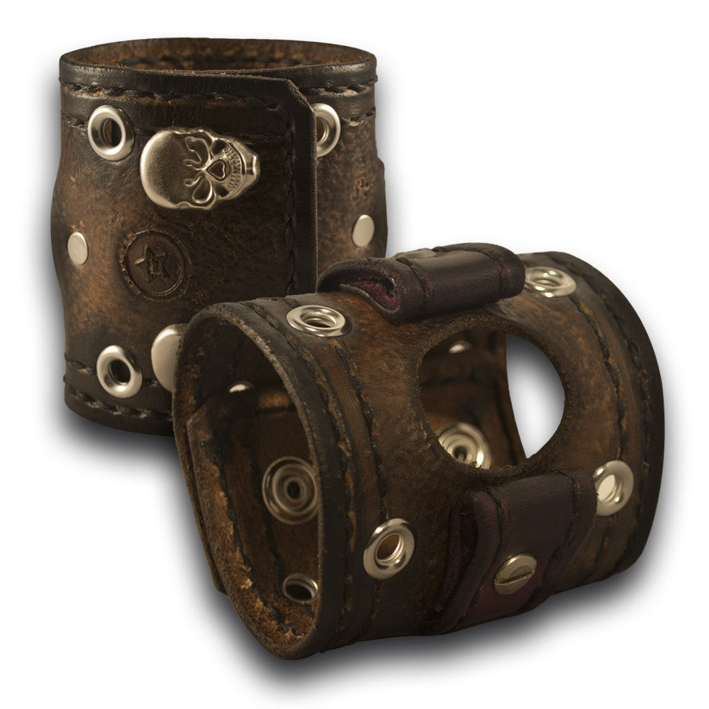 Handmade Wide Leather Cuff Watch Bands Custom by Rockstar Leatherworks ...